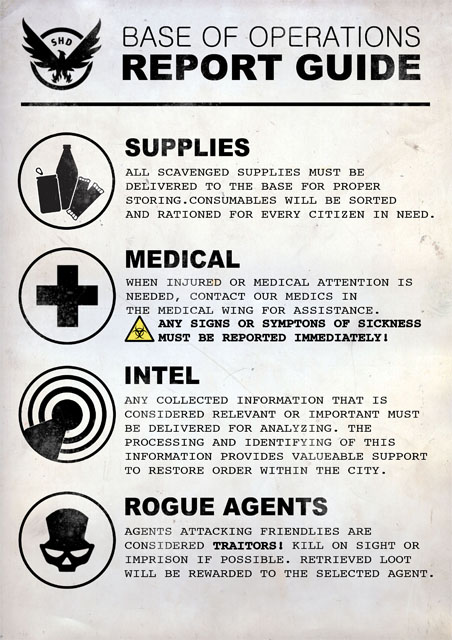 Base of Operations: Report Guide [Fan-art] : r/thedivision